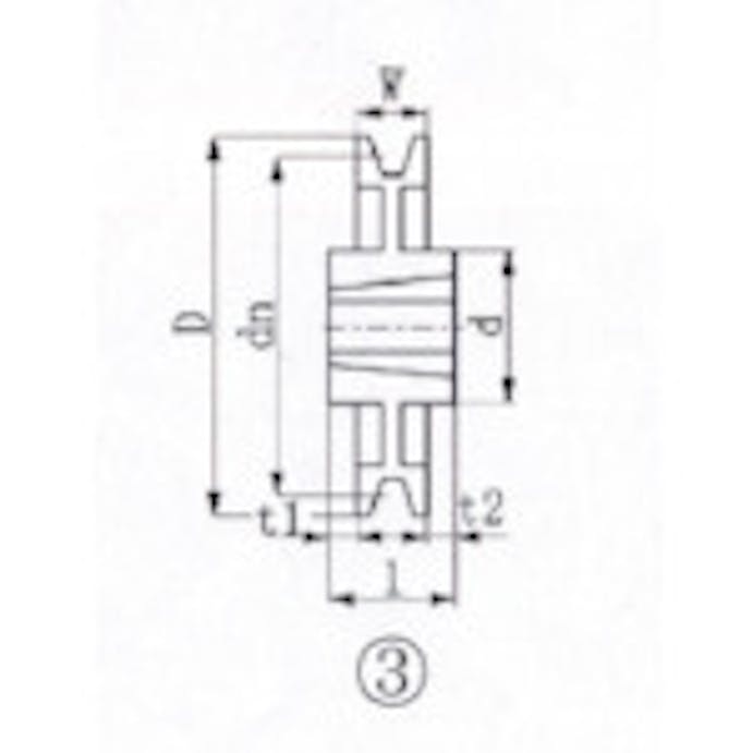 【CAINZ-DASH】エバオン ブッシングプーリー SPZ 280mm 溝数1【別送品】｜ホームセンター通販【カインズ】