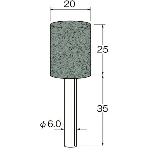 【CAINZ-DASH】日本精密機械工作 軸付ラビン砥石（一般用）R4612粒度（＃）：120 R4612【別送品】 | 電動・油圧・空圧工具 ...