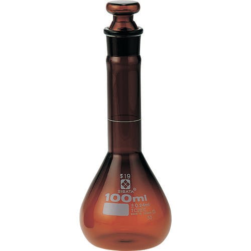 【CAINZ-DASH】柴田科学 メスフラスコ 茶 短形 100mL 023090-100【別送品】 | 研究用品 通販 | ホームセンターのカインズ