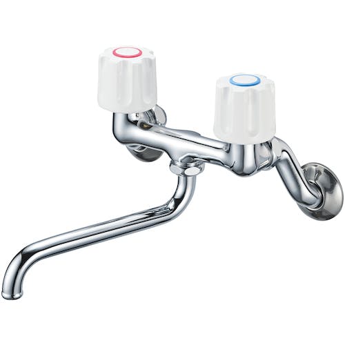 【CAINZ-DASH】SANEI ツーバルブ混合栓 キッチン用 壁付 一般地・寒冷地共用形 パイプの長さ170mm K11-W-13【別送品】 | 通販 | ホームセンターのカインズ