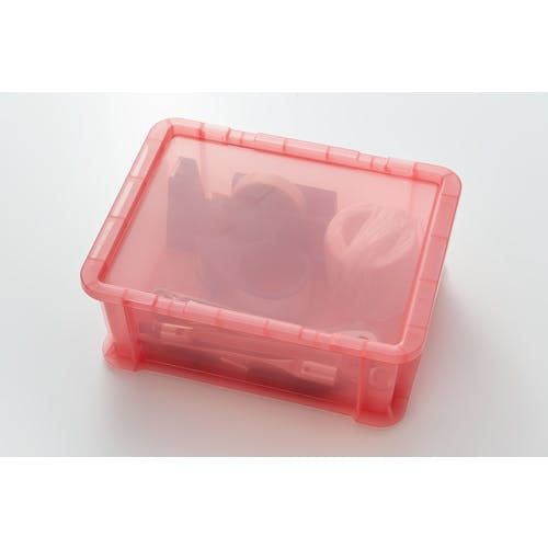 【CAINZ-DASH】トラスコ中山 スケルトンカラーコンテナ スケルコン 9L 透明レッド TSK-910R【別送品】 | 物流・保管用品 | ホームセンター通販【カインズ】