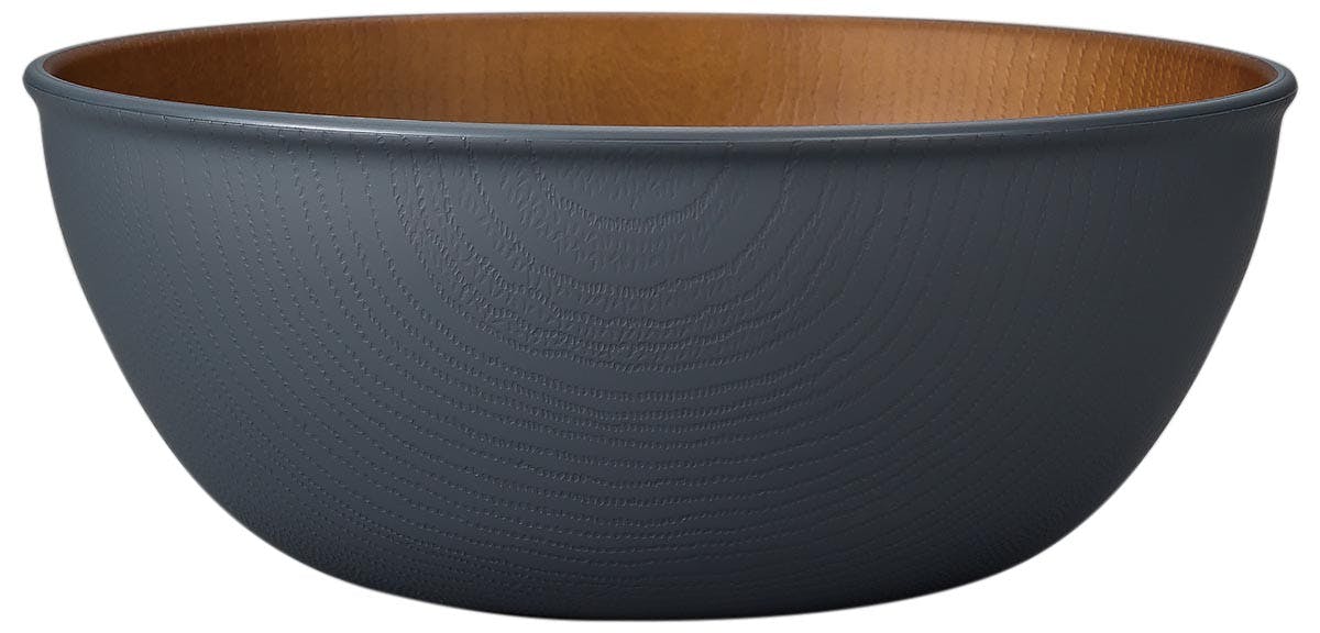 【isso ecco 木目サラダボウル CC】大きめなボウル イッソエッコ 軽い 落としても割れにくい 日本製 木製風 木目調 ボール 合成漆器 カフェ食器 おうちカフェ 木目食器 電子レンジ ...