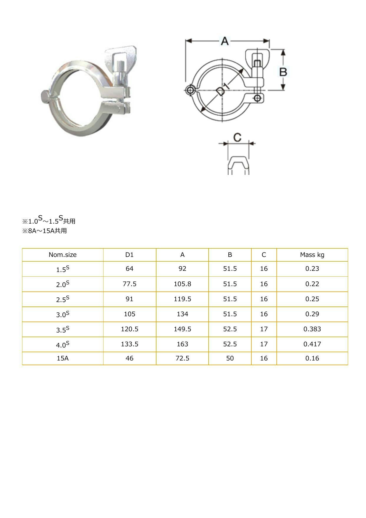 大阪サニタリー CP2K 3S CP2K クランプ SCS13 3S 配管部材 304サニタリー継手 00000078803(CDC)【ネット注文限定・別送品】 | 建築資材 | ホーム ...