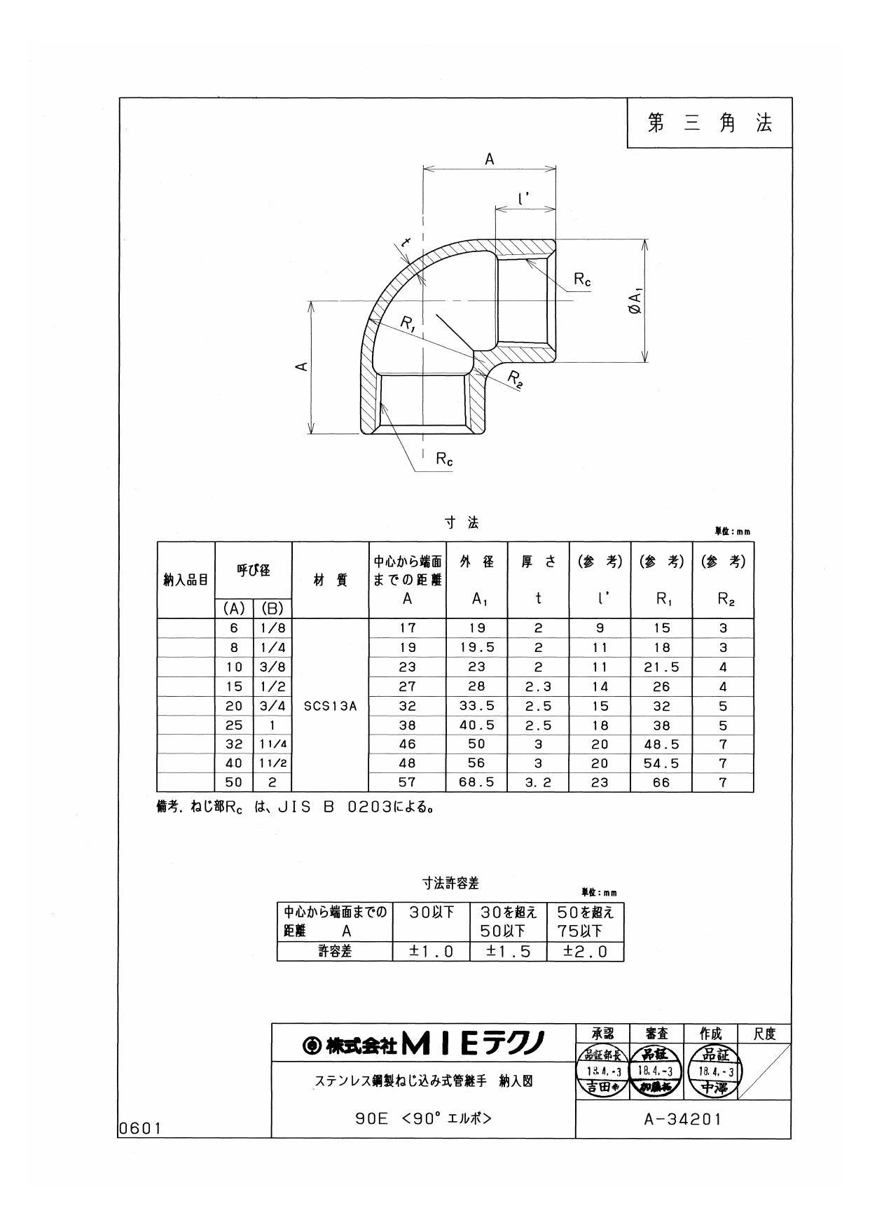 イシグロ MIEテクノ SUS304 低圧ネジ込 エルボ 25A 配管部材 ステンレスねじ込継手 00000201105【別送品】 | 建築 ...