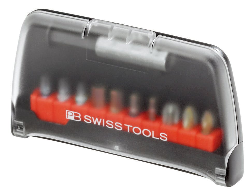 PB SWISS TOOLS ピービースイスツールズ 6.35差込 10本組 C6ビットシリーズ ドライバービットセット(マイナス・プラス・ポジドライブ・トルクス) プラスチックケース付 C6 ...