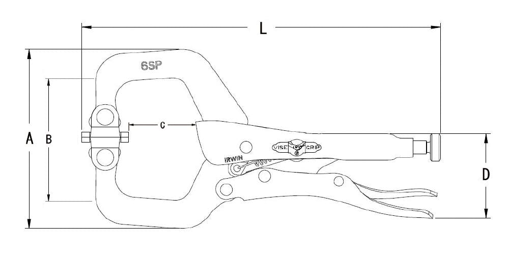 IRWIN アーウィン 6SPスイベルロッキングCクランプ150 T18EL4 001474000051【別送品】 | 作業工具・作業用品 ...