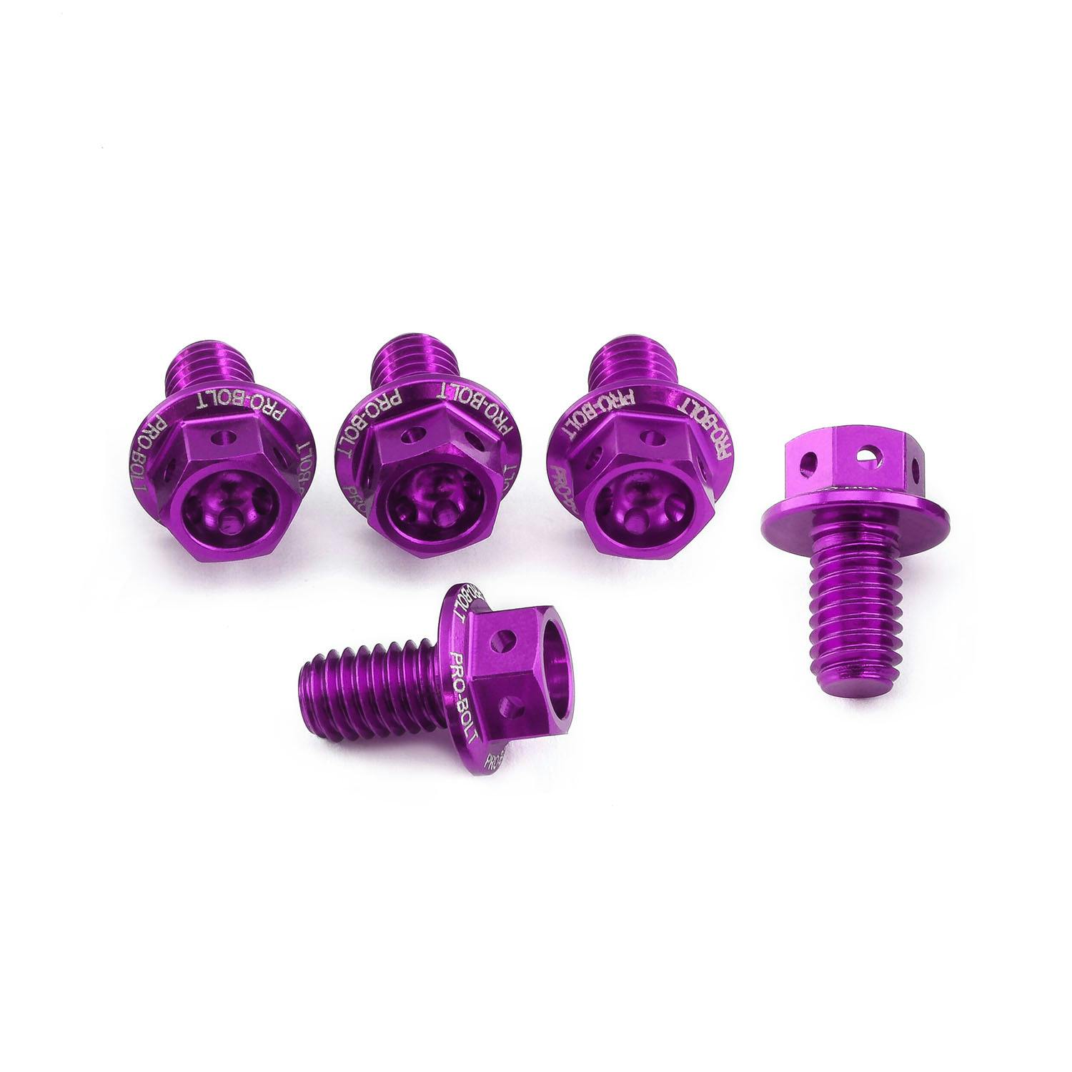 Pro-Bolt プロボルト アルミニウム フランジヘックスヘッドボルト M6x(1.00mm)x10mm レーススペック エッチング 5個 ...