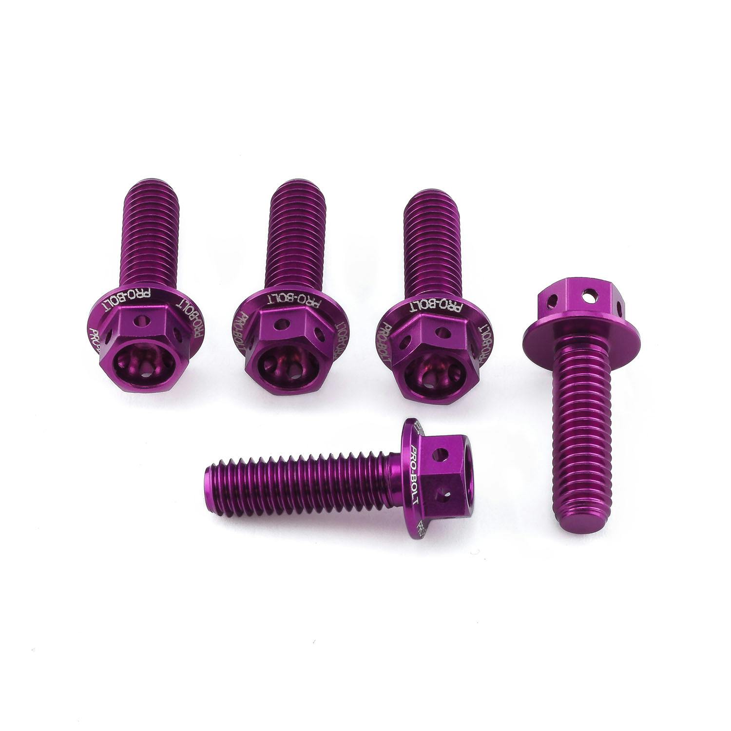 Pro-Bolt プロボルト アルミニウム フランジヘックスヘッドボルト M6x(1.00mm)x20mm レーススペック エッチング 5個 ...