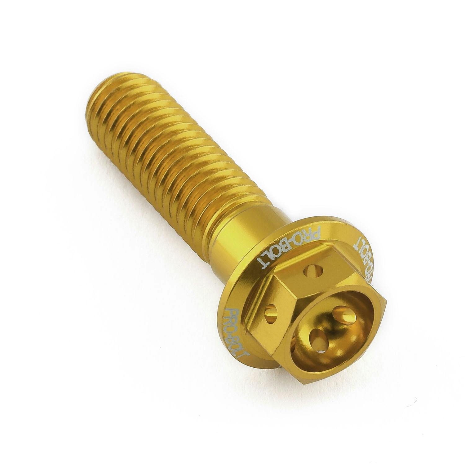 Pro-Bolt プロボルト アルミニウム フランジヘックスヘッドボルト M8x(1.25mm)x30mm レーススペック エッチング (LHX830RE) LHX830RGE (CDC ...