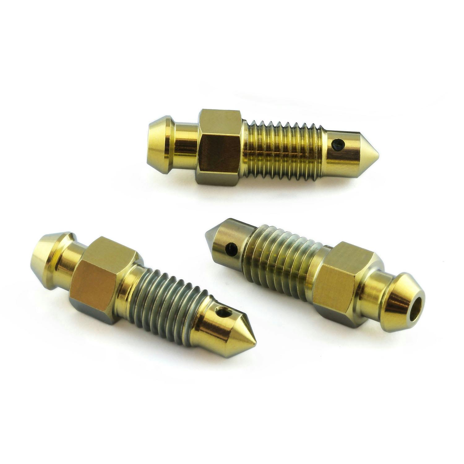Pro-Bolt プロボルト Titanium Bleed Nipple M7 Rear Brake Caliper Pack x3 ...