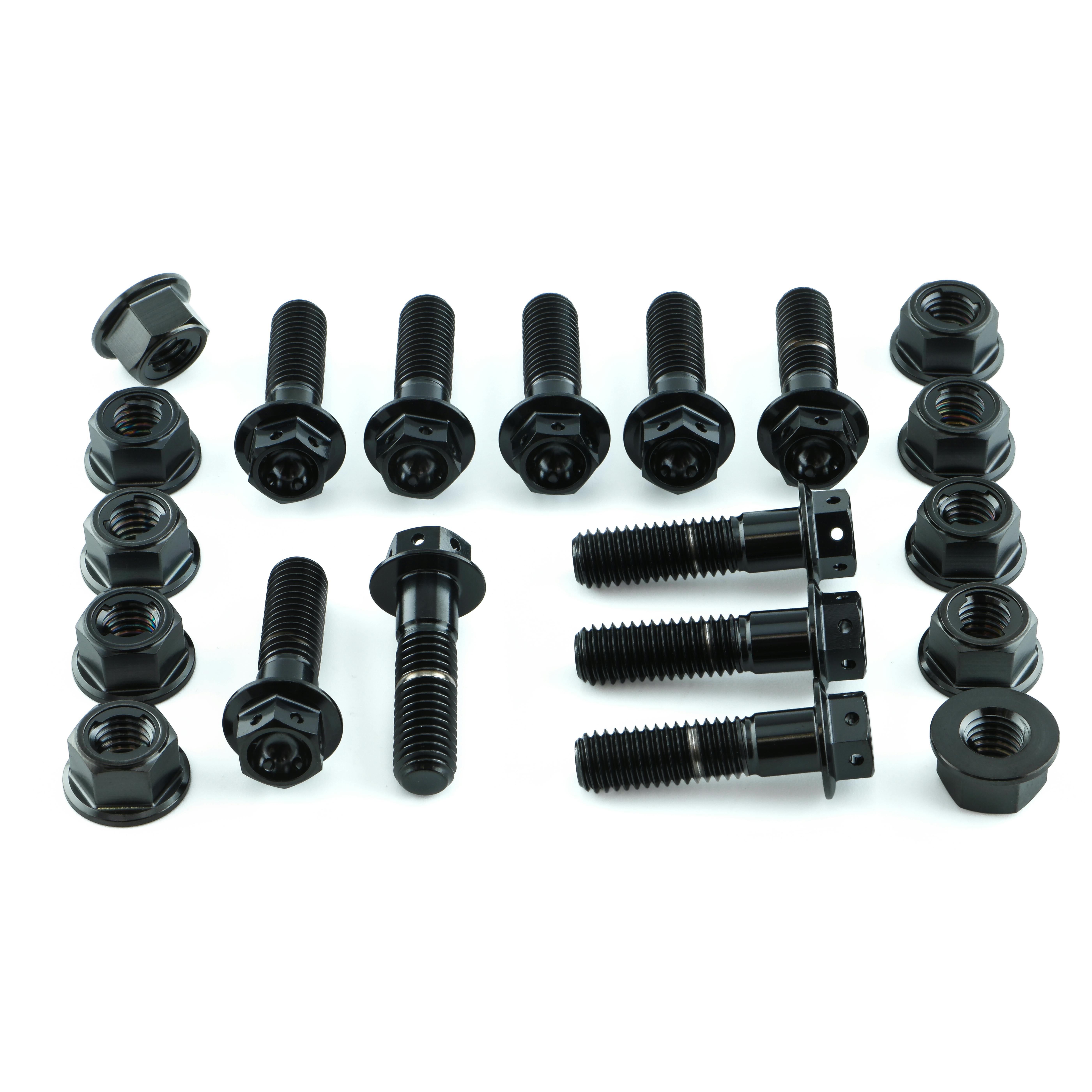 チタン ディスクボルト M8x30mm ＆ M8 ロックナット 10個パック レーススペック TI10DISCHX830RBK (CDC ...