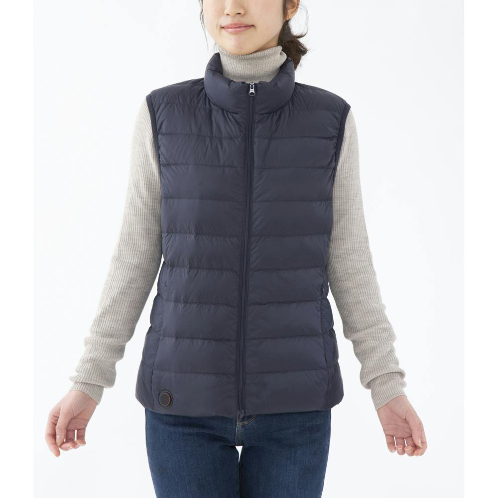 アイリスオーヤマ ヒートウェアウィメンズインナーベスト M ネイビー